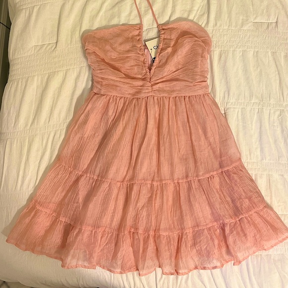 cherley | Dresses | Light Pink Halter Cherley Mini Dress | Poshmark